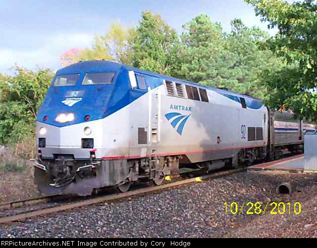 Amtrak 79 with engine 92
